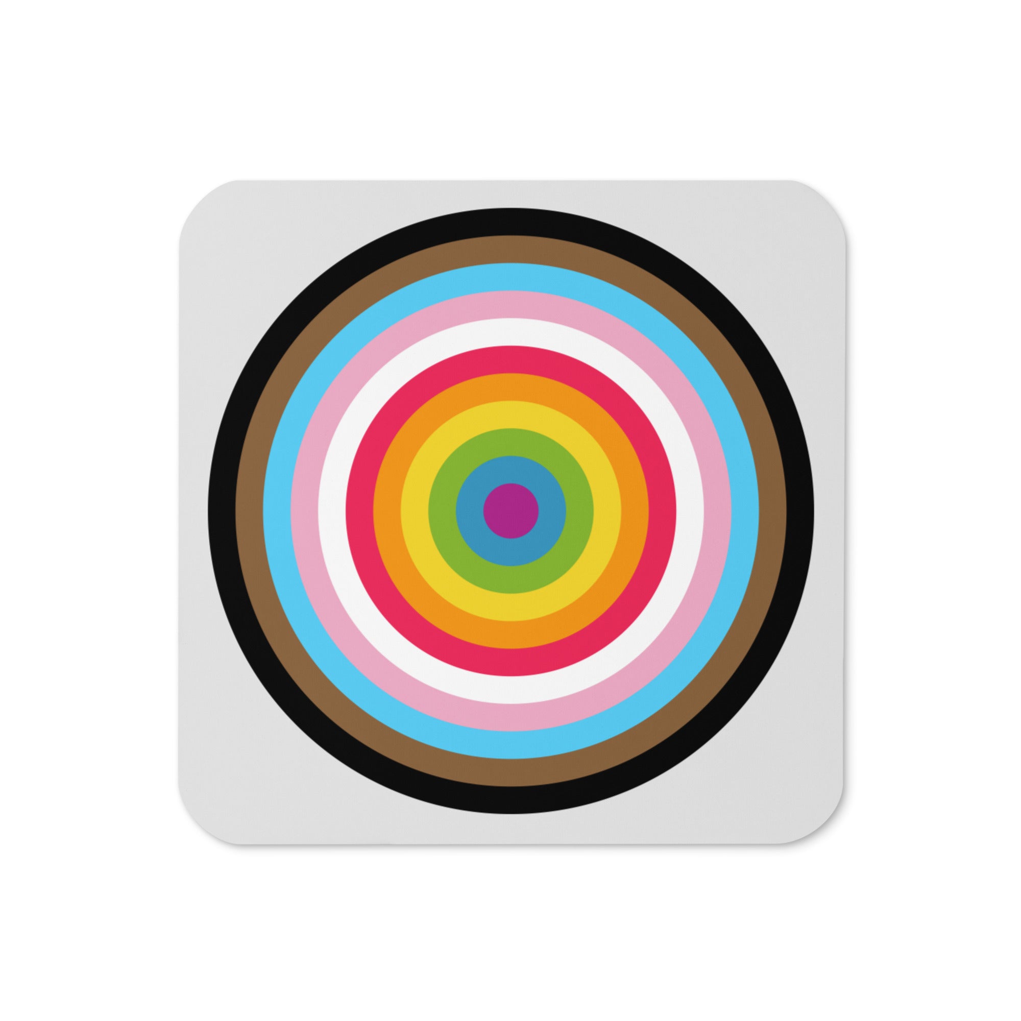 Progressive Pride Flag Colours Roundel Coaster – The Rainbow Stores