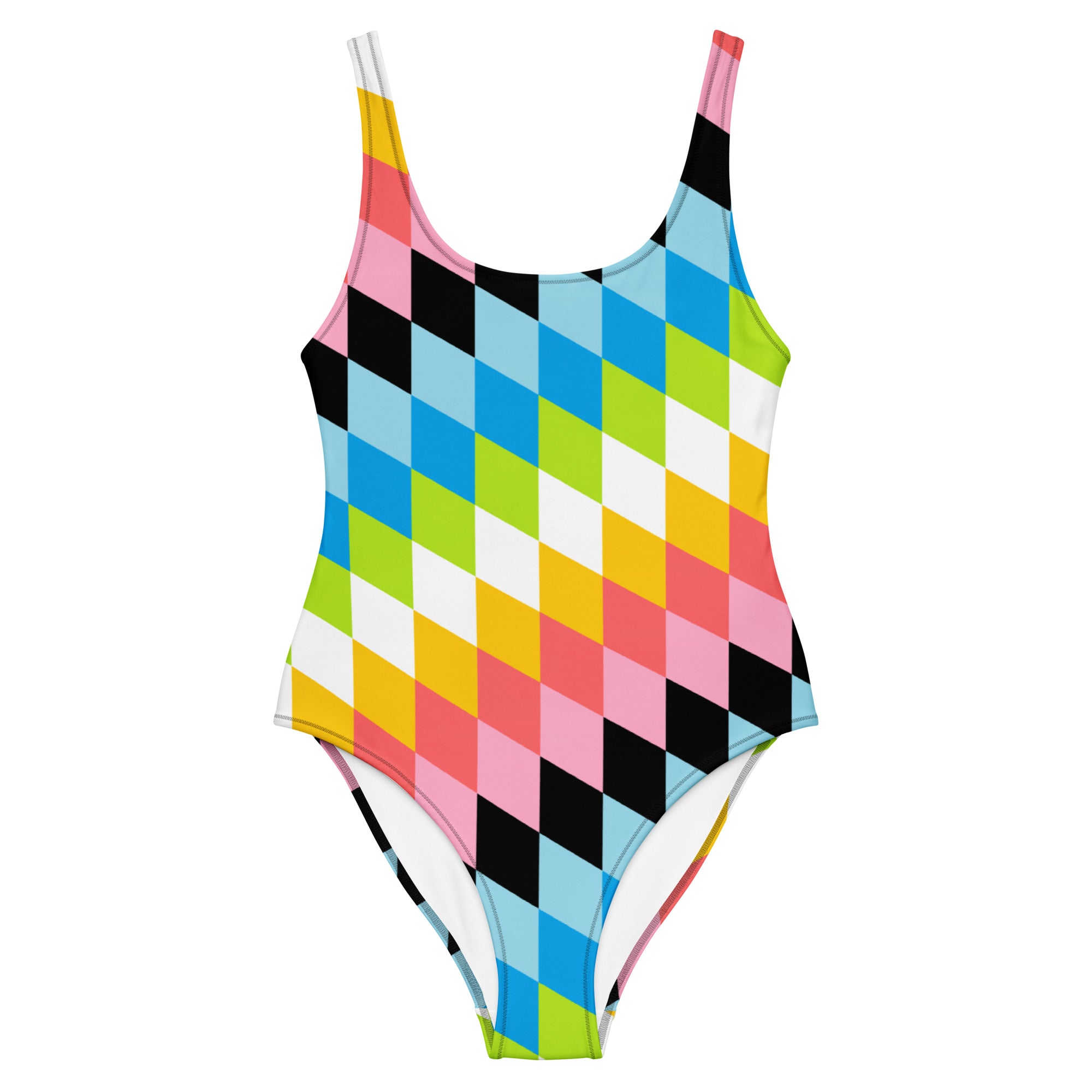 Queer Pride Flag Diamonds One-Piece Swimsuit – The Rainbow Stores