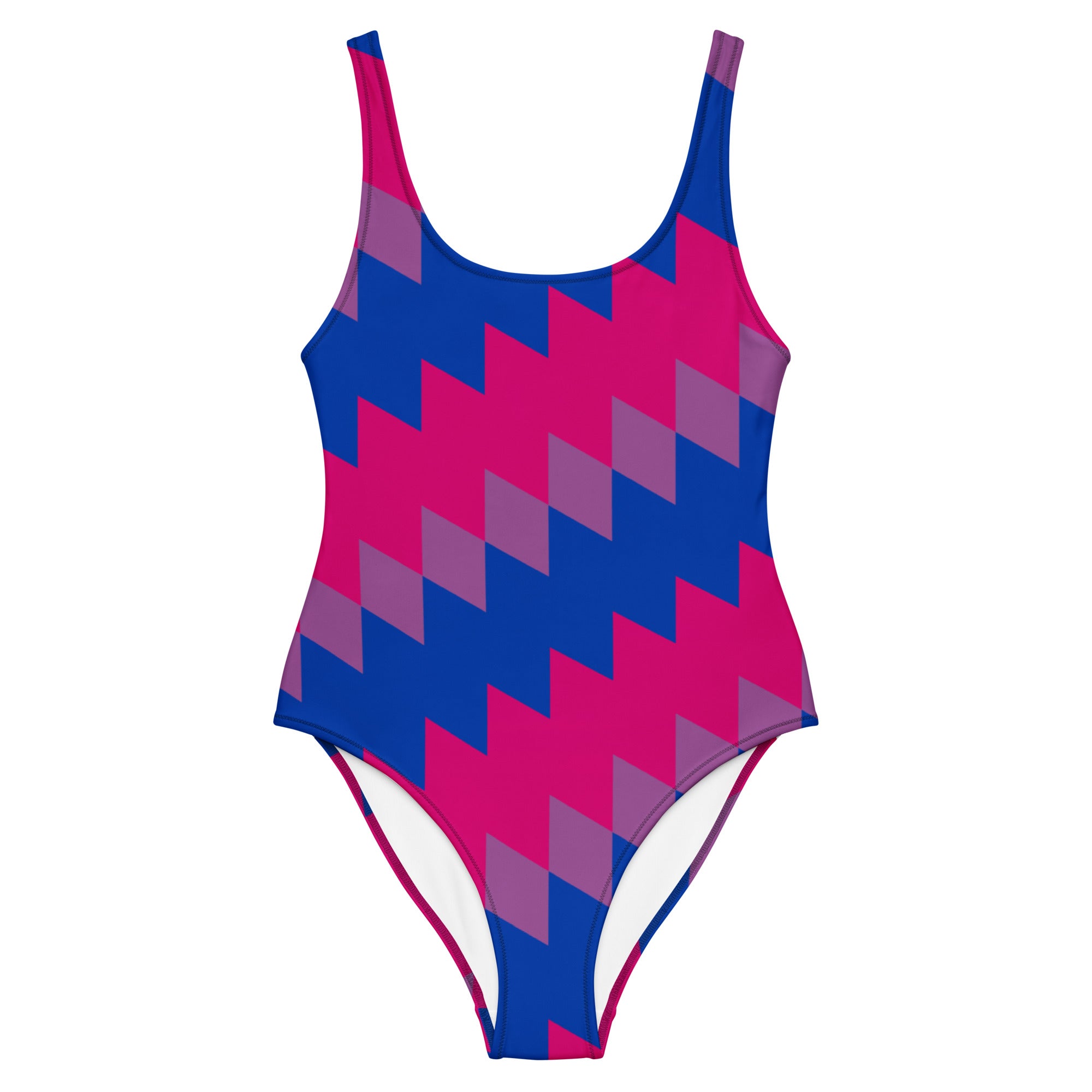 Bisexual Pride Flag Diamonds One-Piece Swimsuit – The Rainbow Stores