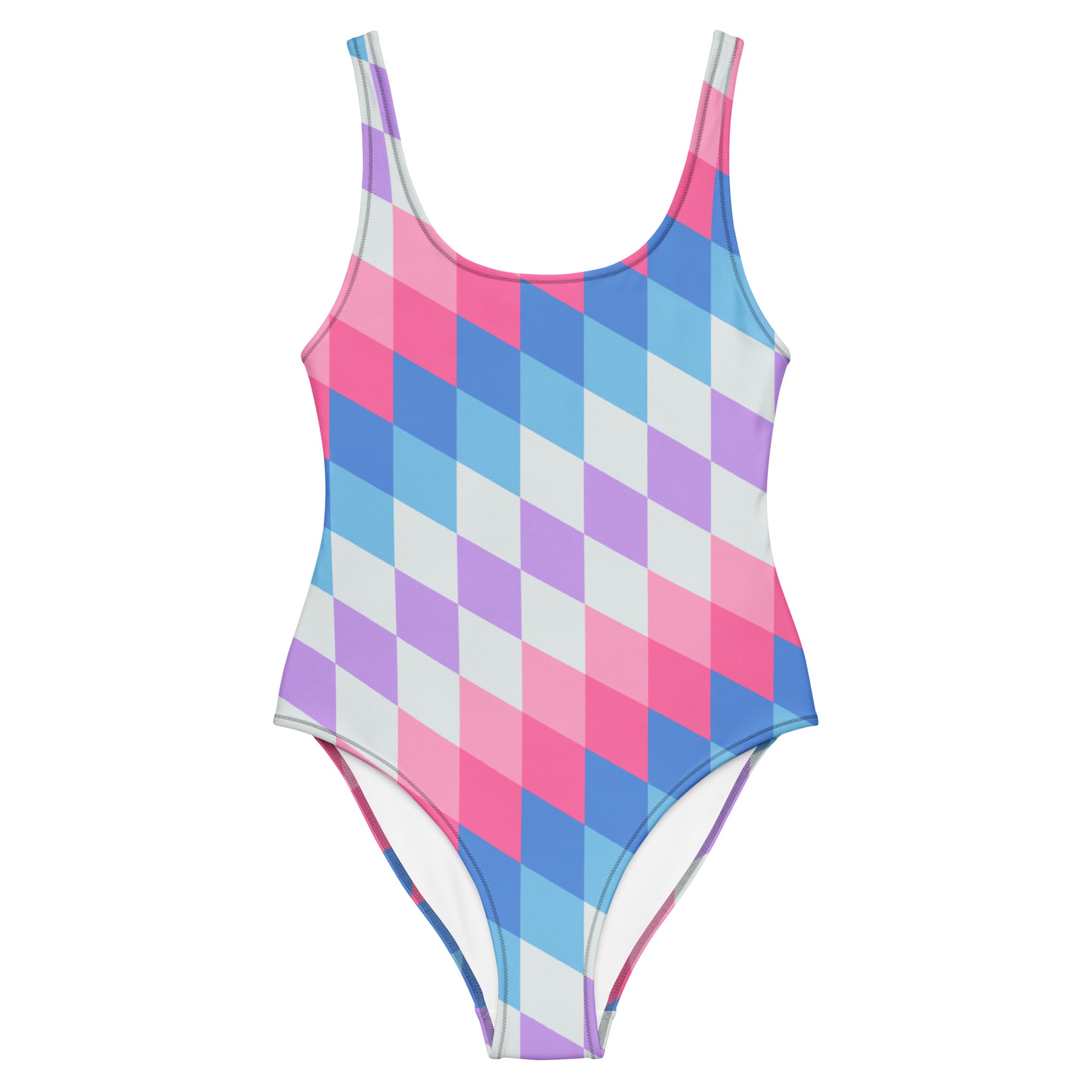 Bigender Pride Flag Diamonds One-Piece Swimsuit – The Rainbow Stores