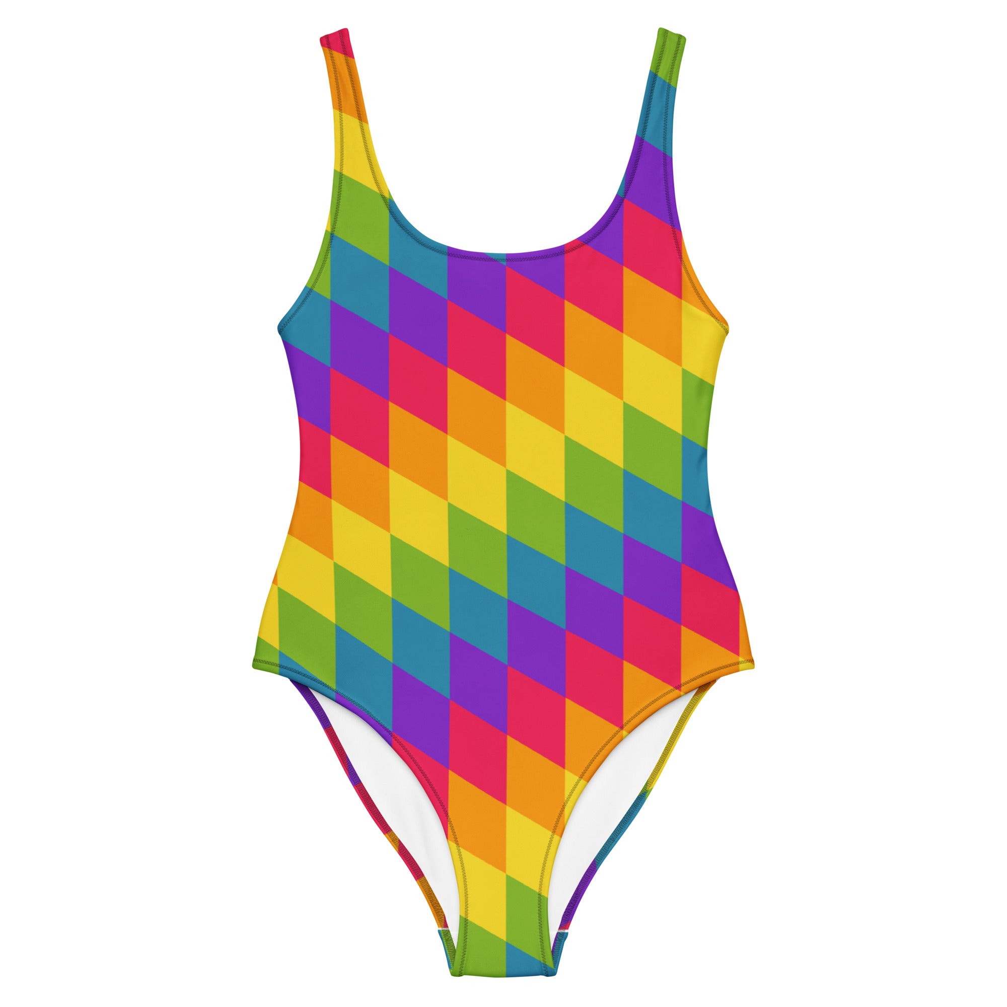 Rainbow Pride Flag Diamonds One-Piece Swimsuit – The Rainbow Stores