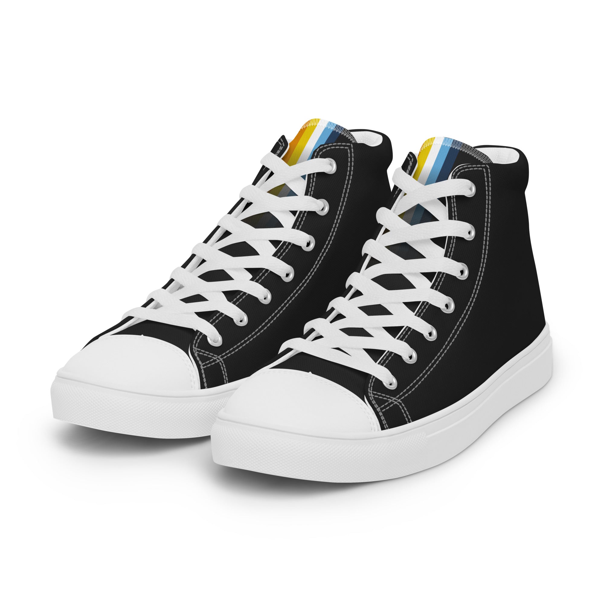 AroAce Pride High Top Trainers (male sizes) – The Rainbow Stores
