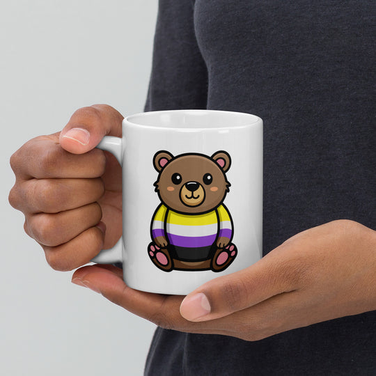 Non Binary Pride Bear Mug – The Rainbow Stores