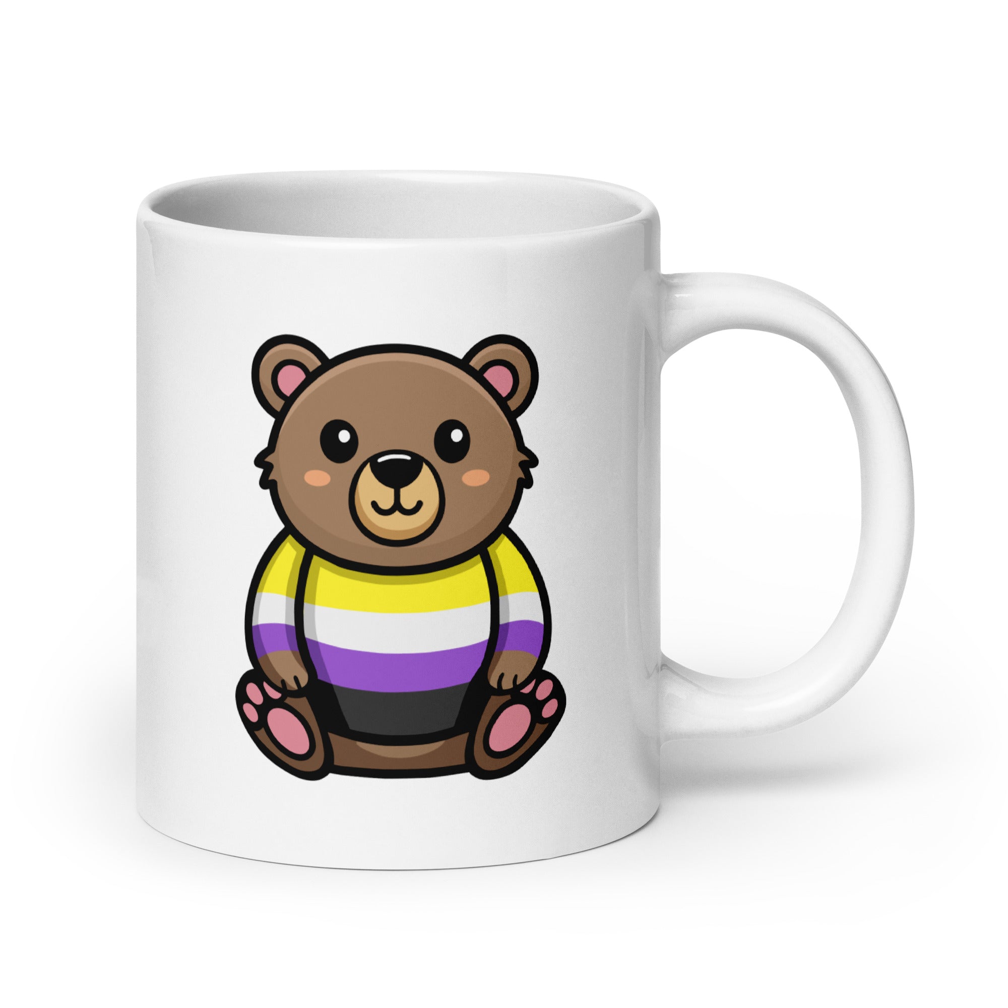Non Binary Pride Bear Mug – The Rainbow Stores