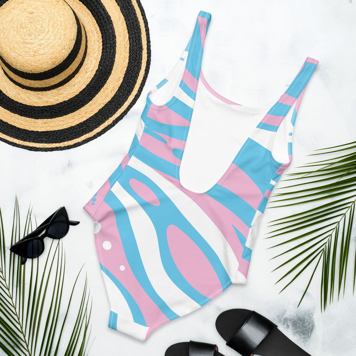 Abstract Trans One-Piece Swimsuit