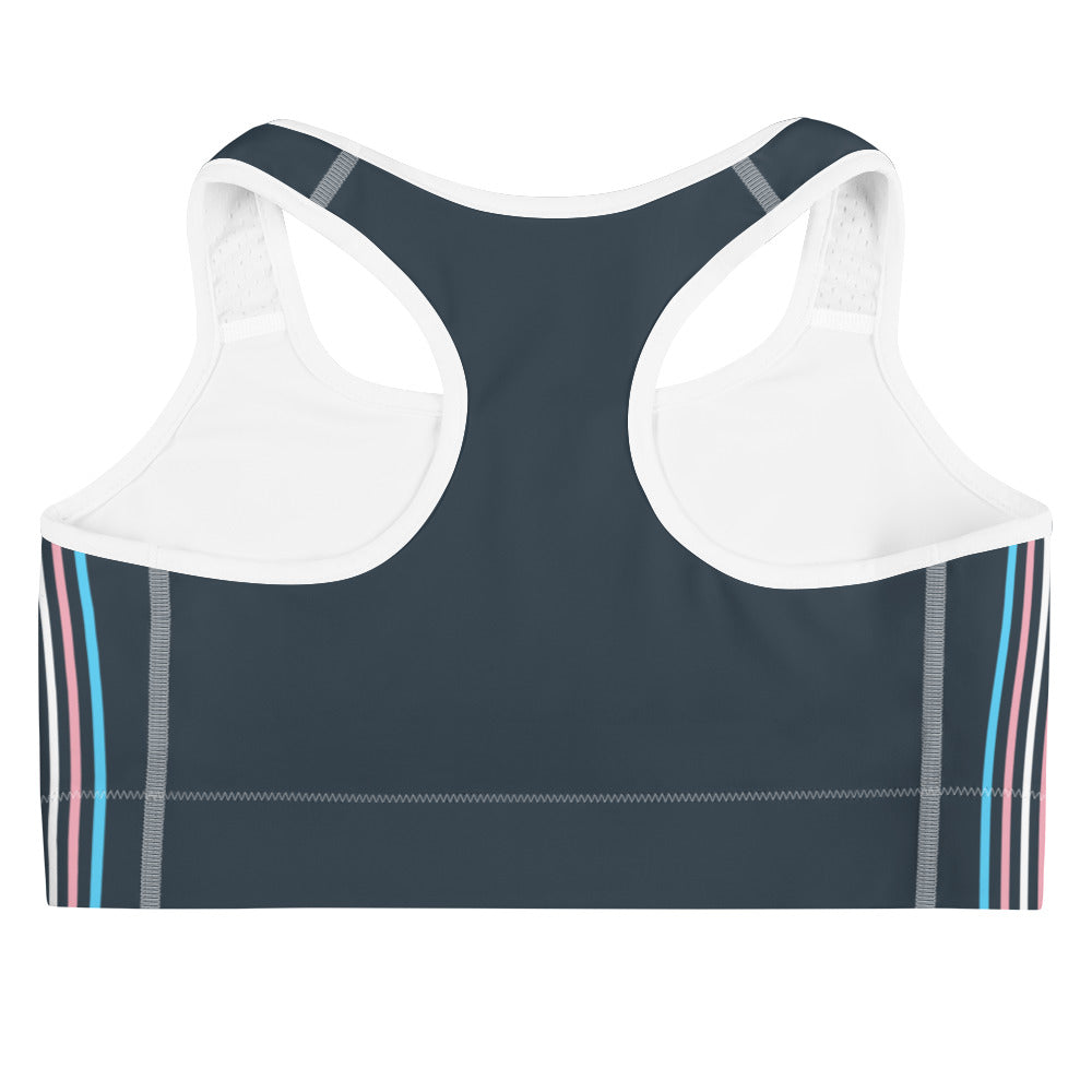 Trans Pride Flag Separated Stripes Sports Bra – The Rainbow Stores
