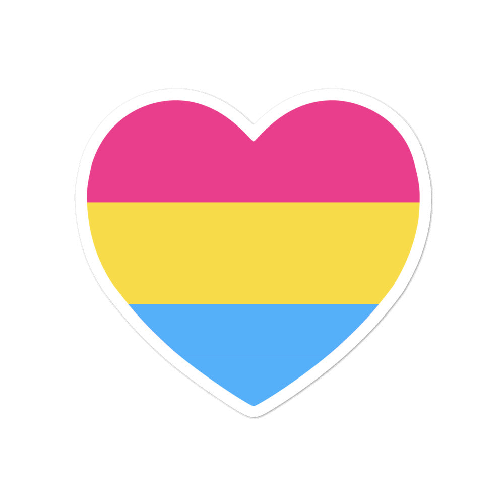 Pansexual Flag Heart Sticker