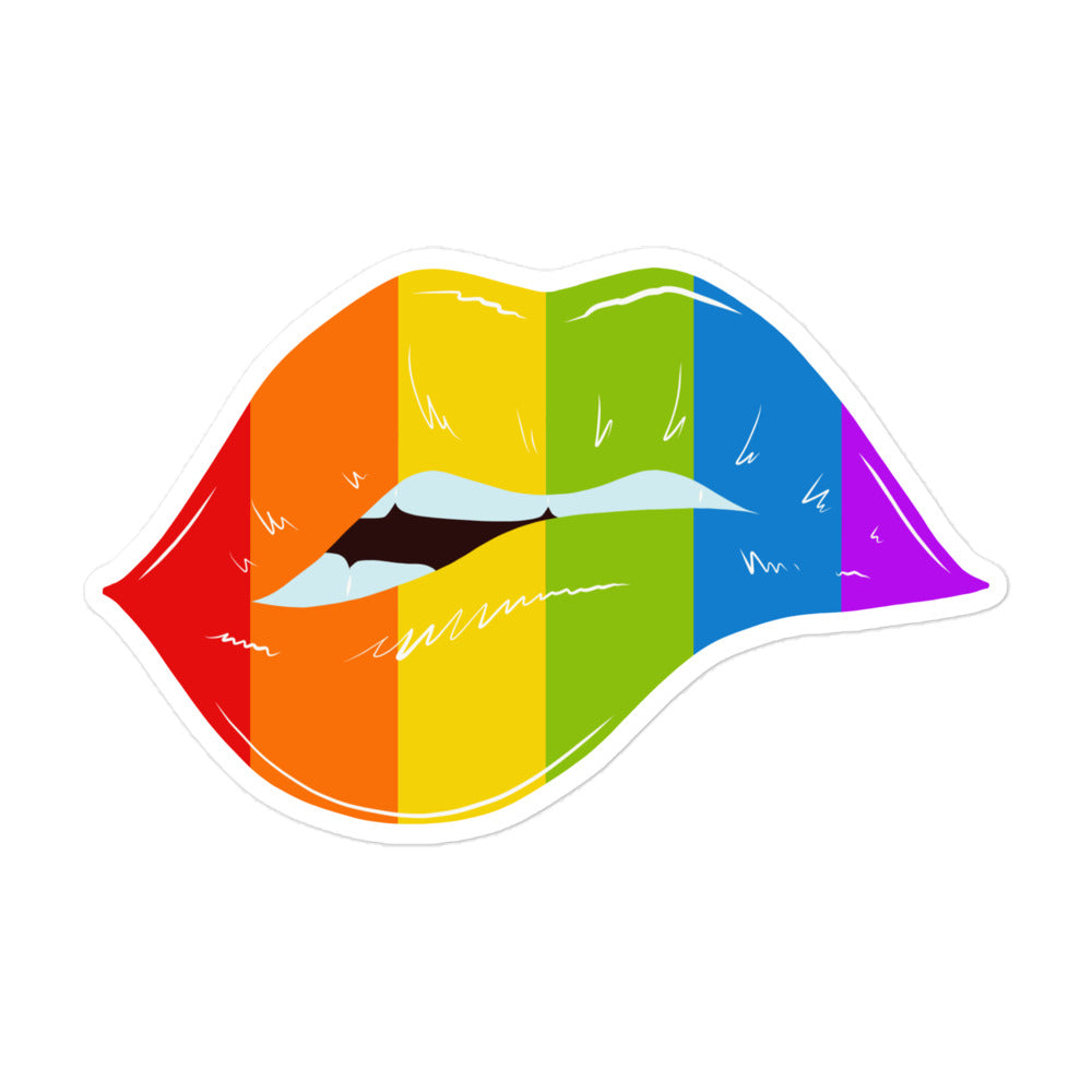 Rainbow Lips Sticker