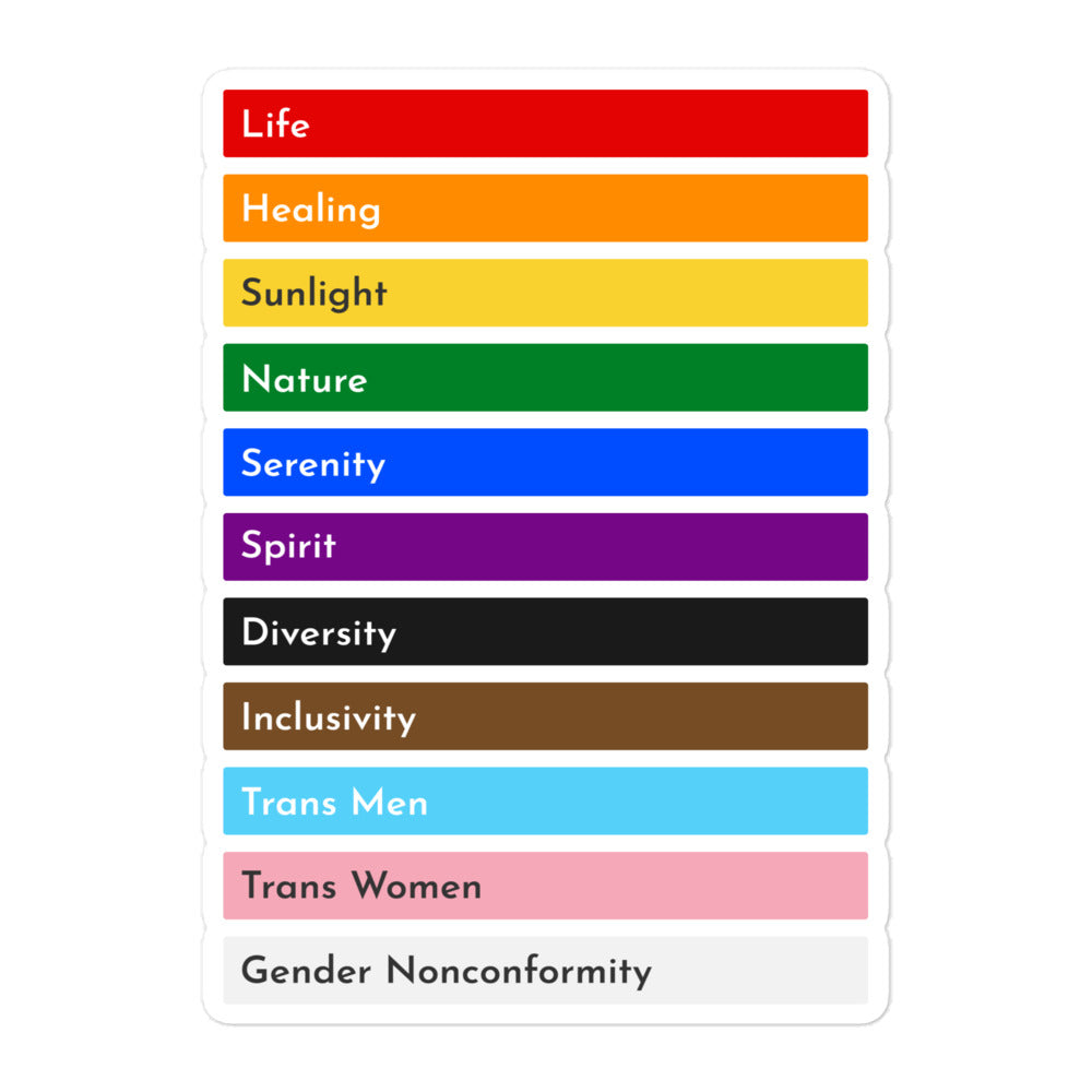 Pride Colours And Their Meaning Sticker – The Rainbow Stores