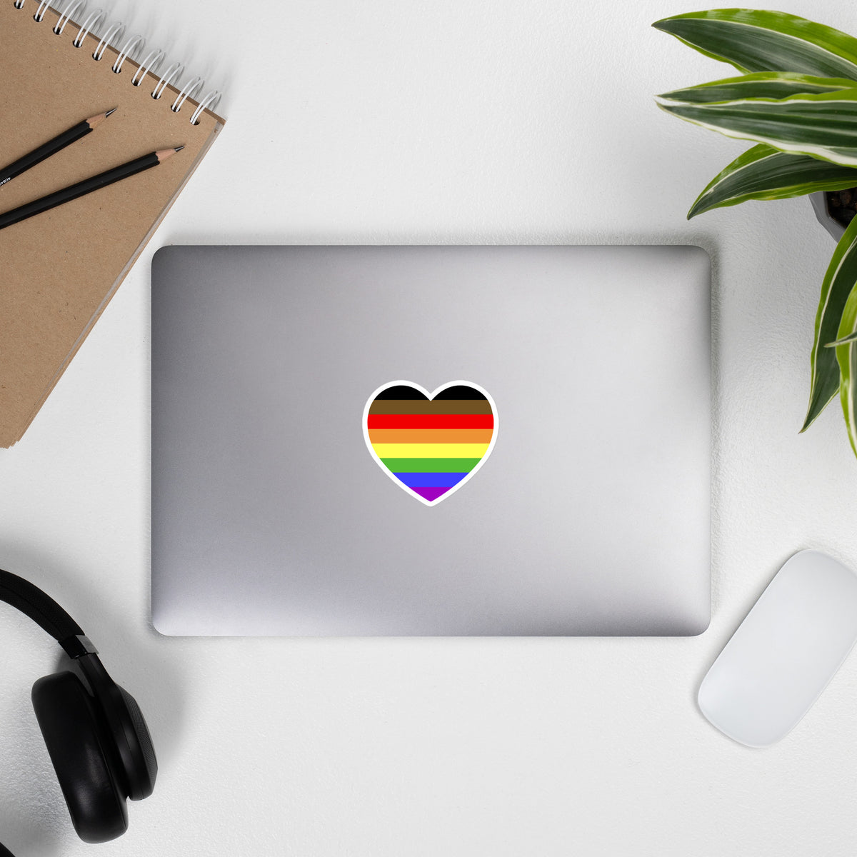 POC Inclusive Rainbow Pride Flag Heart Sticker