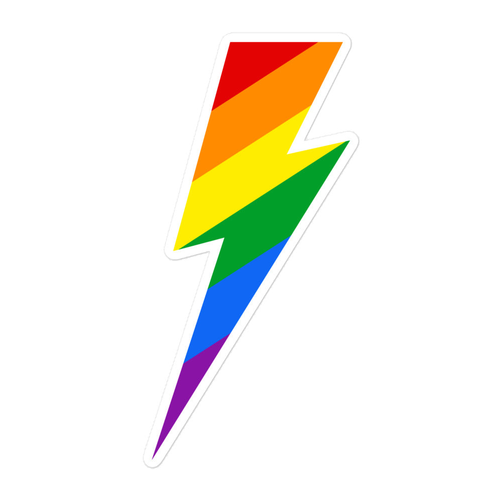Rainbow Pride Lightning Strike Sticker