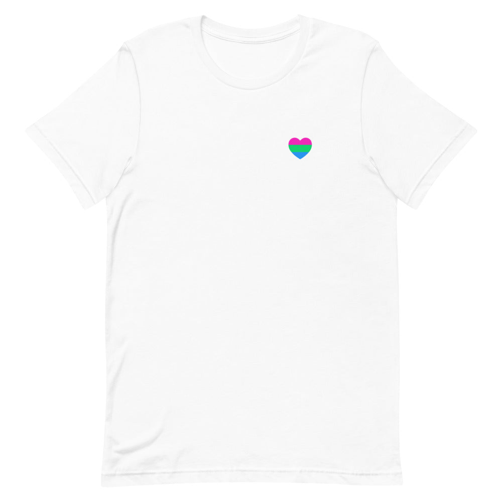 Polysexual Pride Flag Small Heart T-Shirt