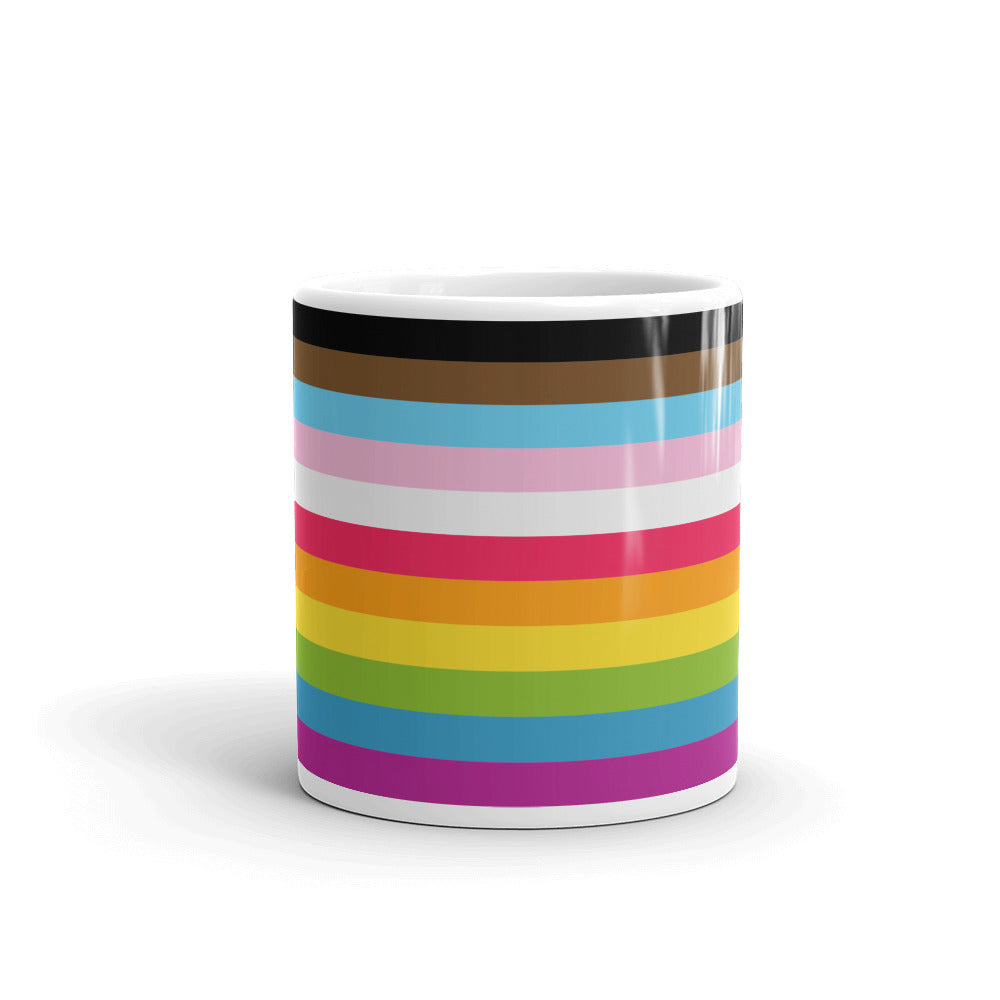 Progressive Pride Flag Stripes Mug