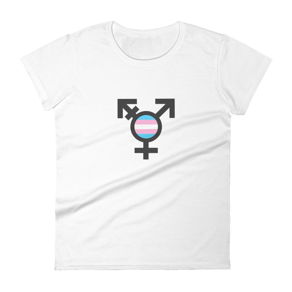 Trans Flag and Symbol Fitted T-Shirt – The Rainbow Stores